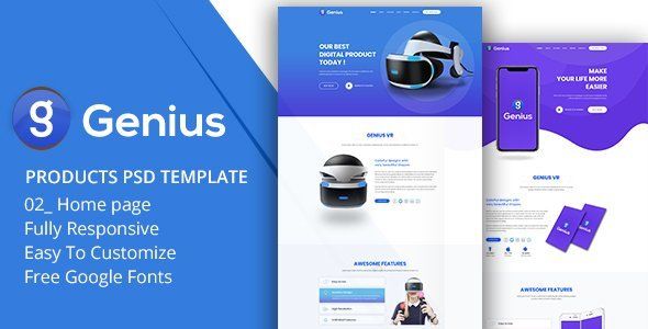 Genius - Products PSD Template - code.market