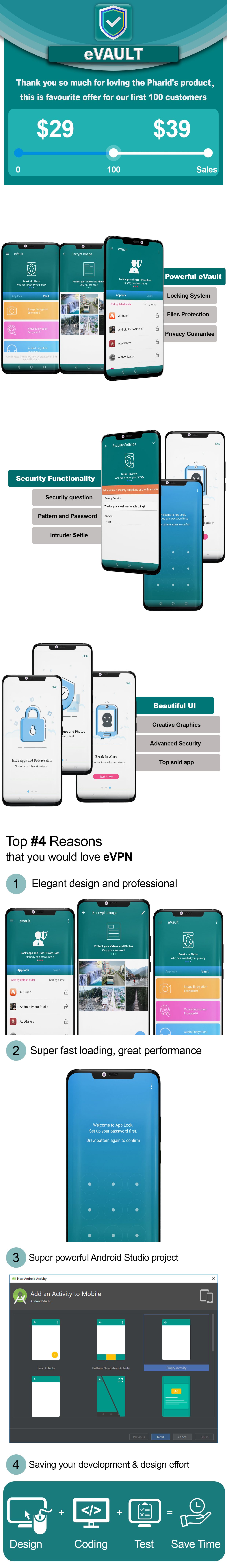 eVault - Hide Pics, Videos with AppLocker | Beautiful - code.market