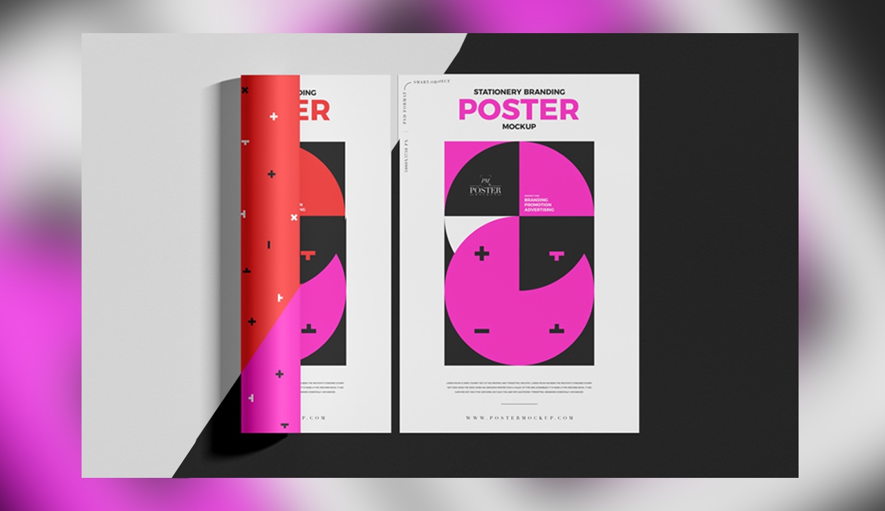 Modern Stationery Branding Poster Mockup - code.market