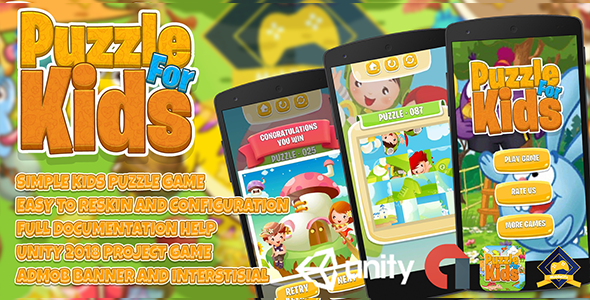 Kids Puzzle Game + Admob Ads Ready + Easy Reskin Setups - code.market