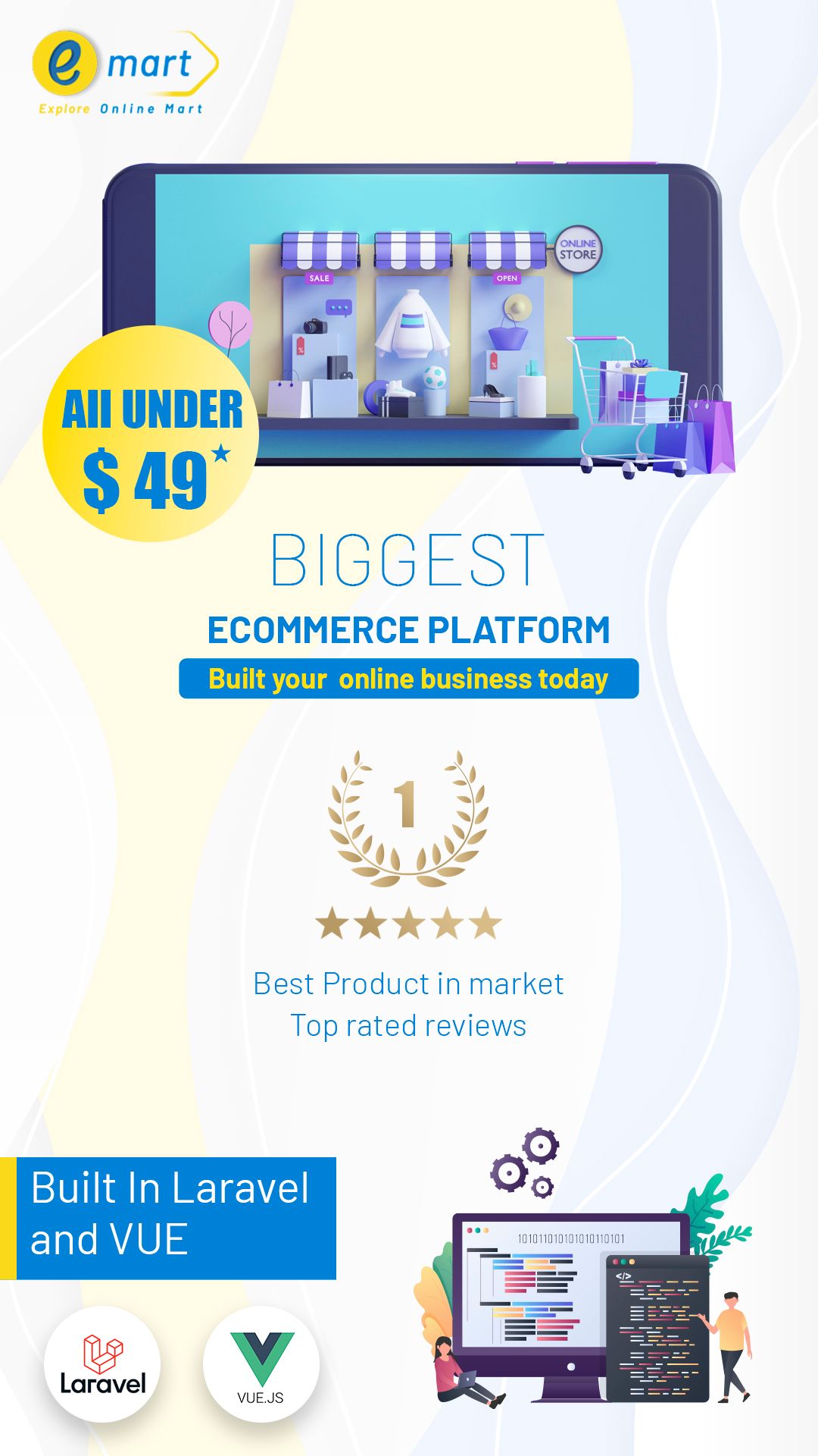 emart - Laravel Multi-Vendor eCommerce Advanced CMS - code.market