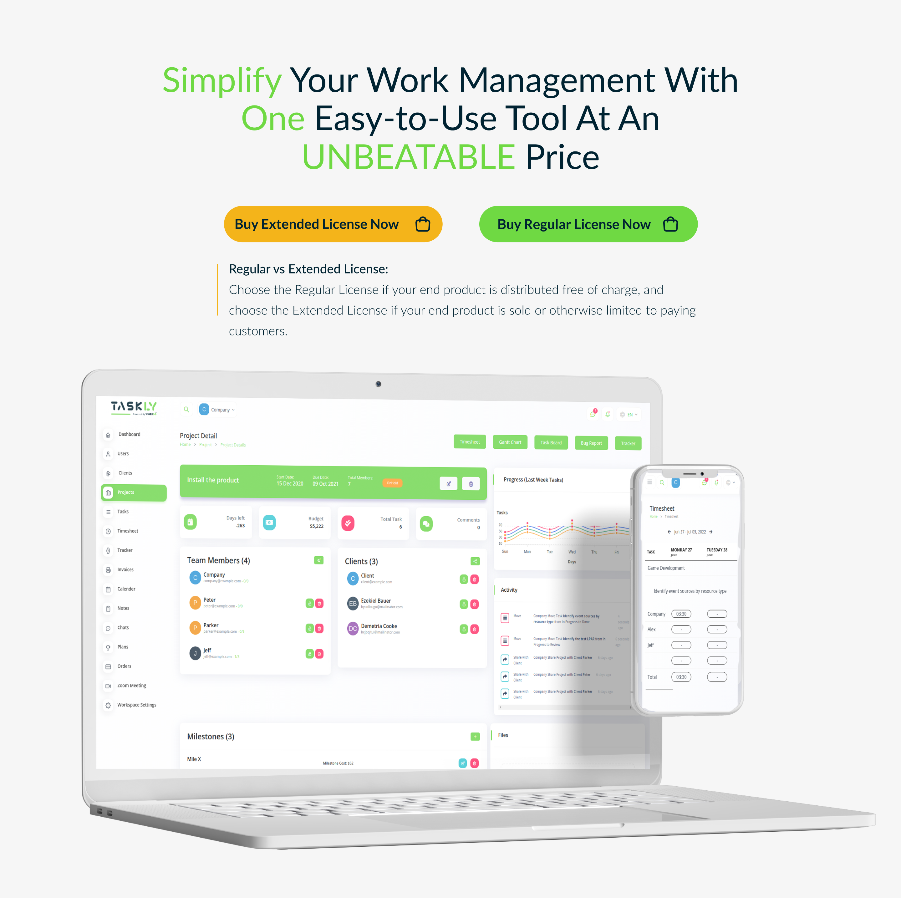 TASKLY – Project Management Tool - code.market