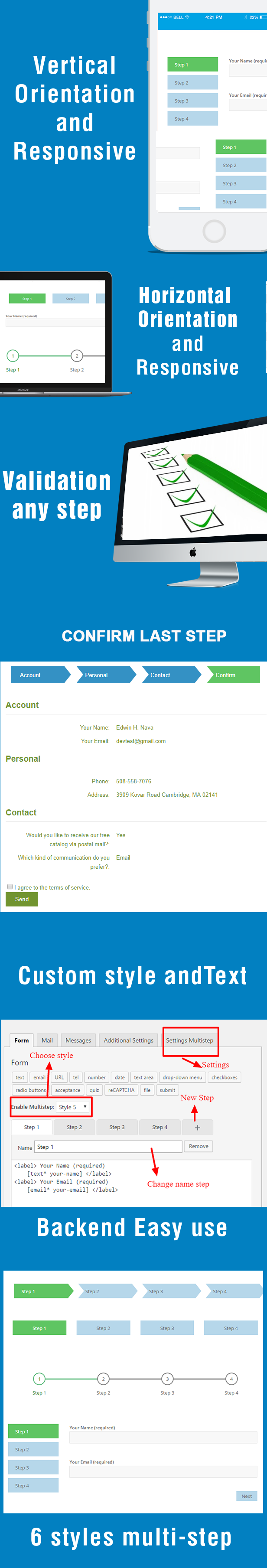 Contact Form 7 Multi-Step Pro - Preview Submission - code.market Contact Form 7 Multi-Step Pro - Preview Submission - code.market