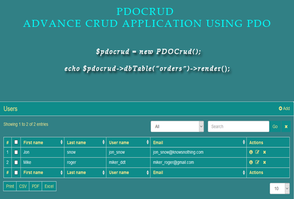 PDO Crud – Advanced PHP CRUD application (Form Builder - code.market
