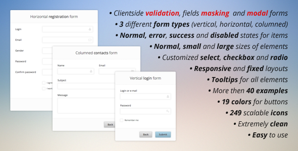 Pure CSS3 Forms Set + Validation and Masking - code.market