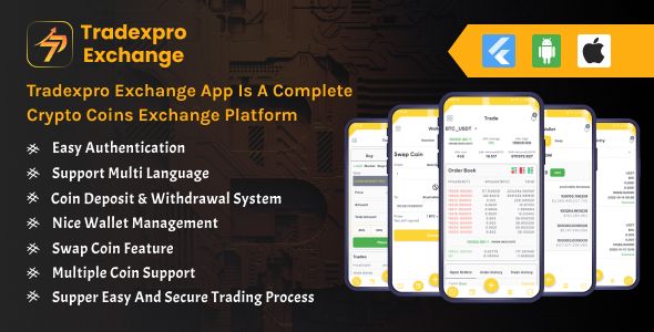 Tradexpro Exchange - Crypto Buy Sell and Trading Flutter Mobile App - code.market