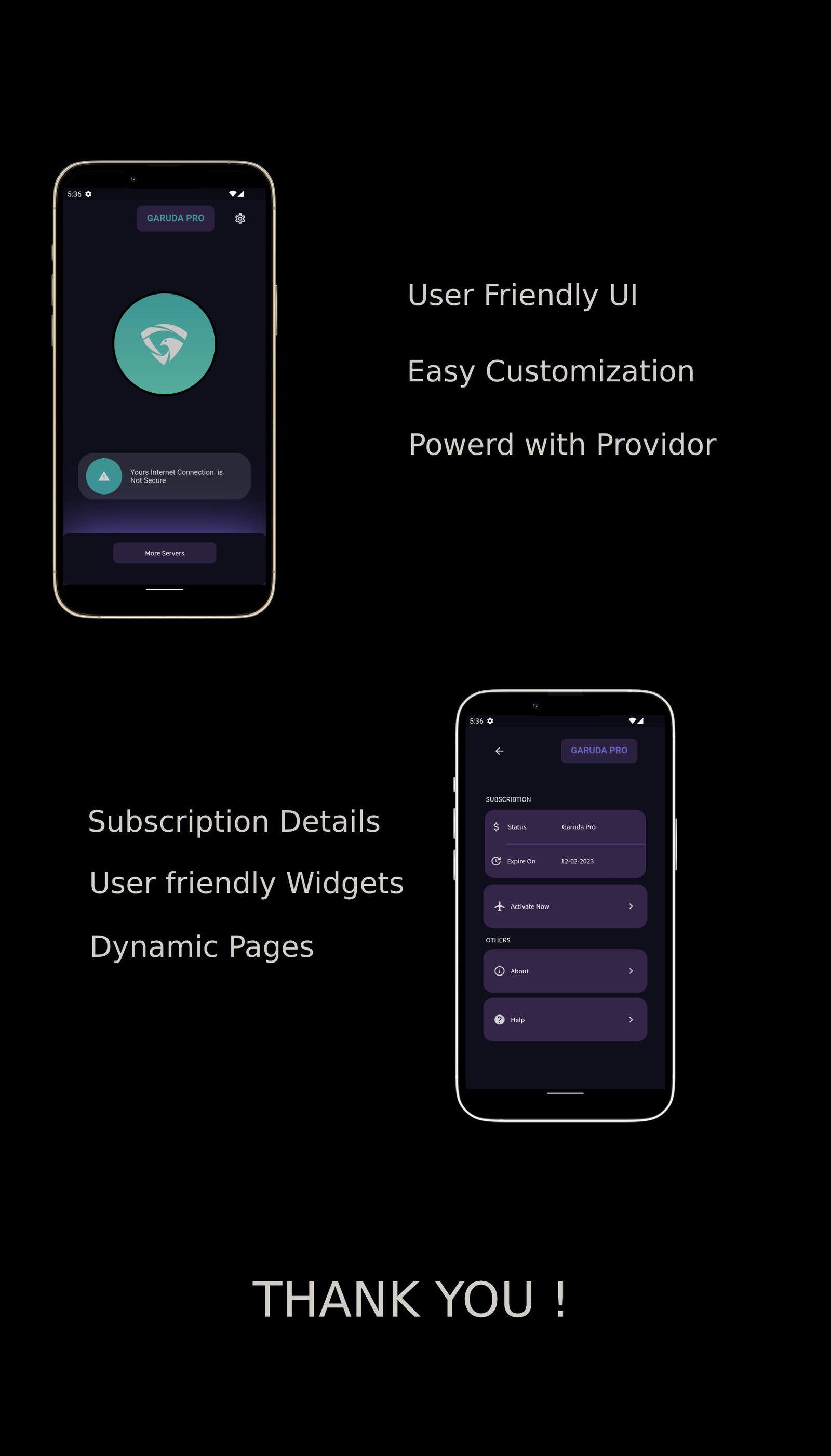 Garuda- Flutter VPN template - code.market Garuda- Flutter VPN template - code.market