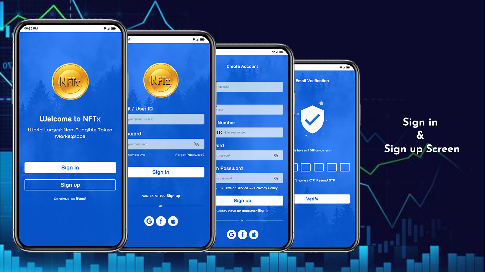 xNFT - NFT Marketplace Flutter App UI Kit - code.market