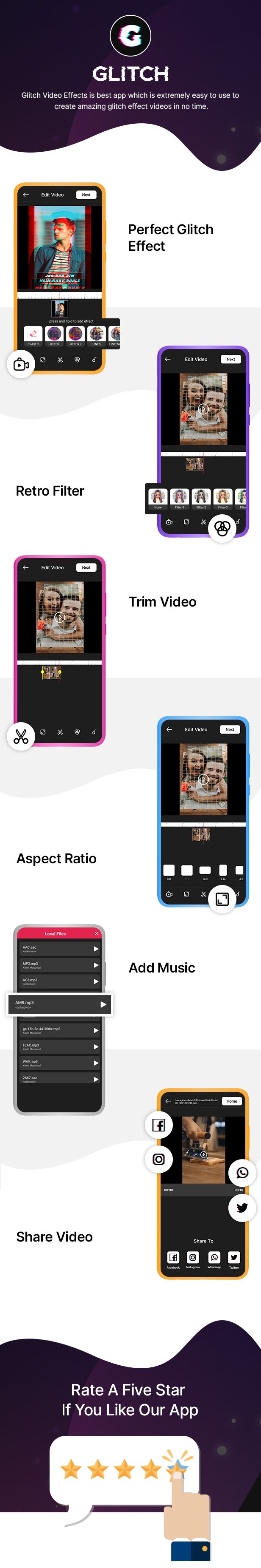 Glitch Video Editor & Effects with Admob Ads - code.market