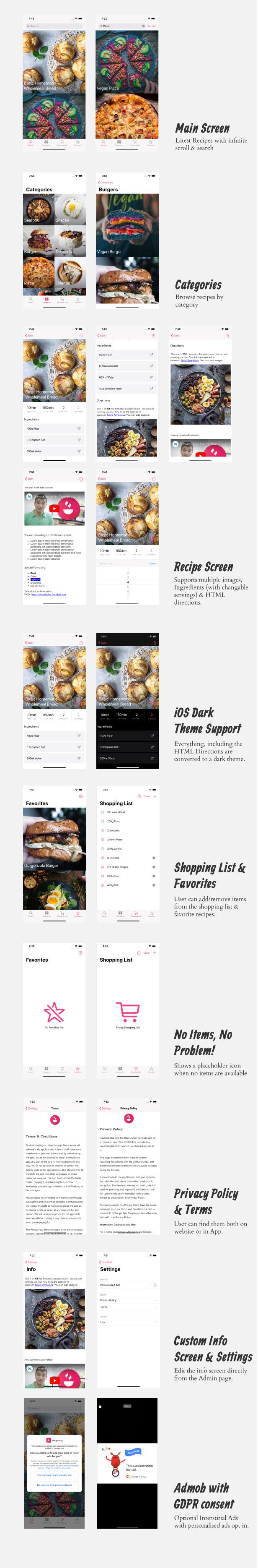 Ultimate Recipe App Template for iOS - code.market