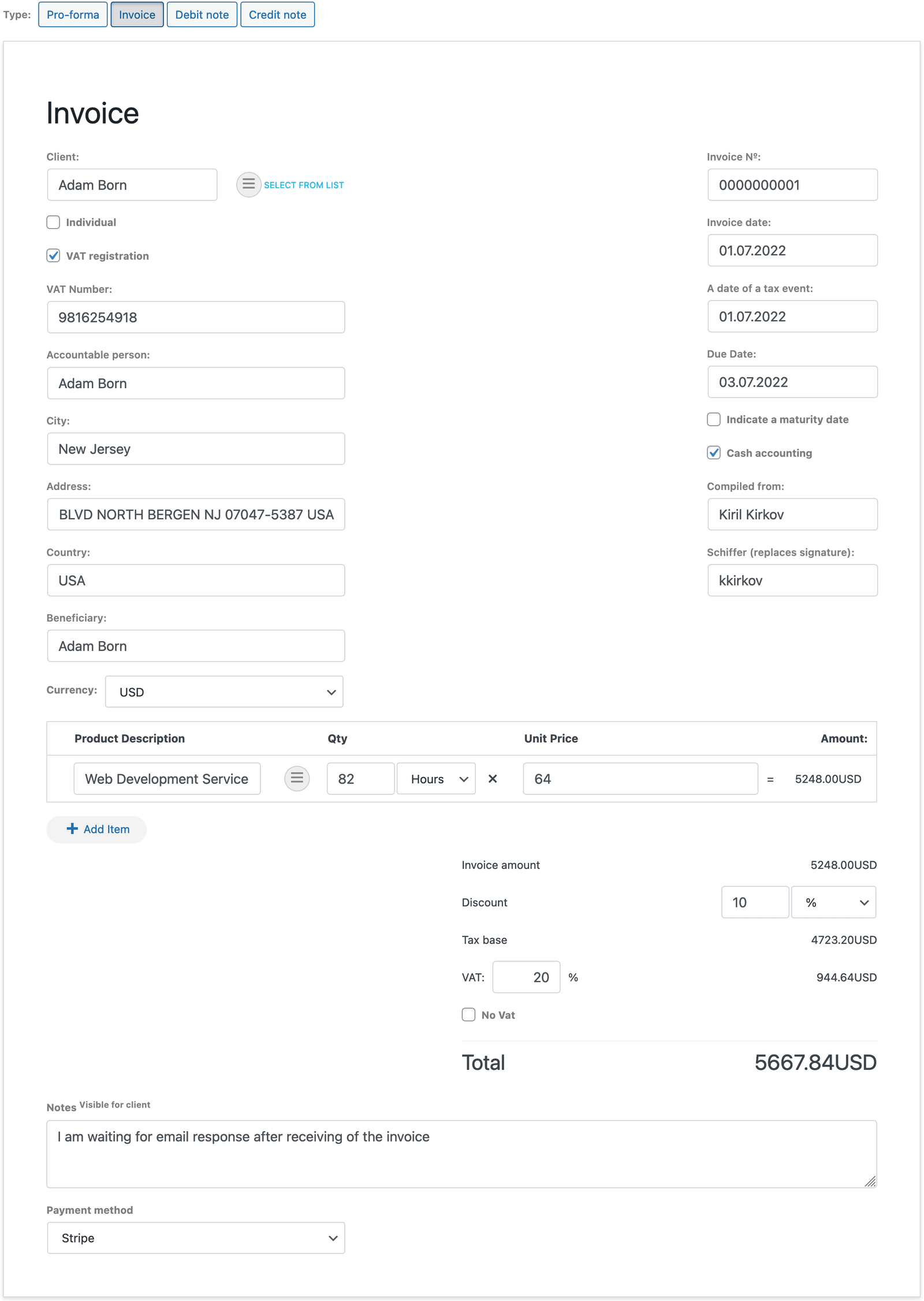 WP Invoices - PDF Electronic Invoicing System - code.market