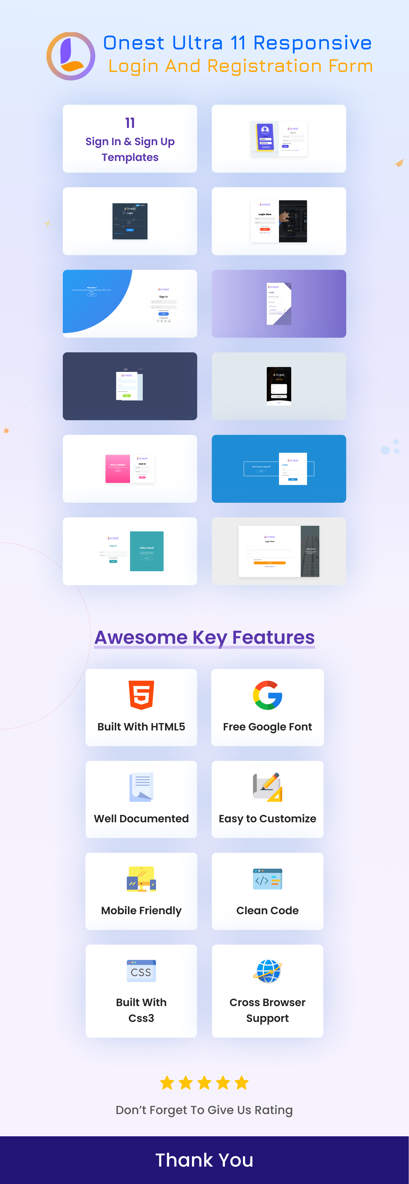 Onest Ultra 11 Responsive Login and Registration Form - code.market