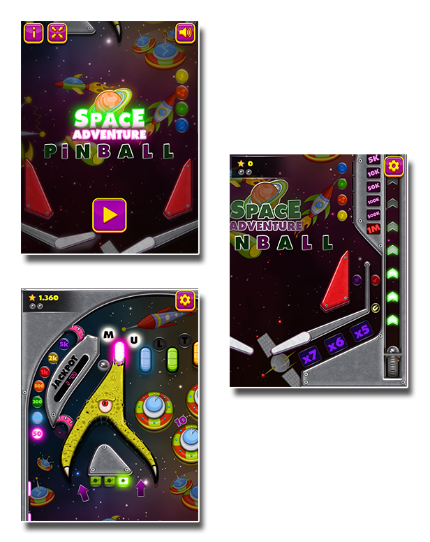 Pinball Space Adventure - HTML5 Arcade Game - code.market