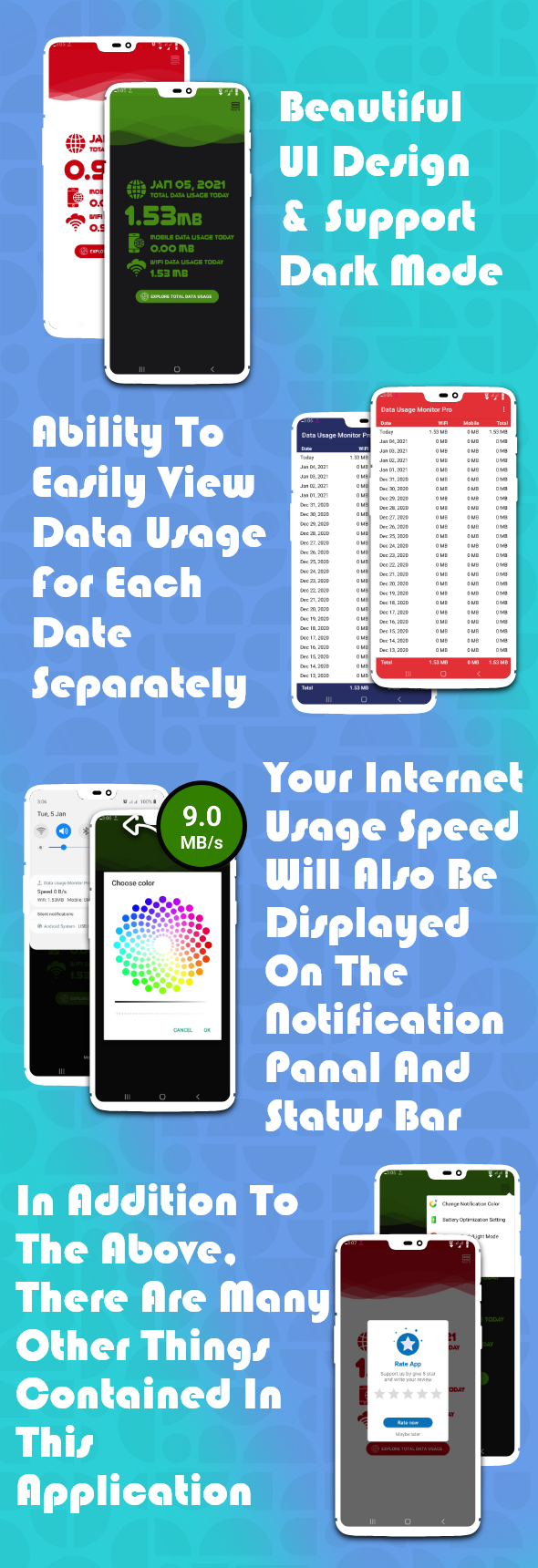 Data Usage Monitor Pro - with amazing UI - code.market