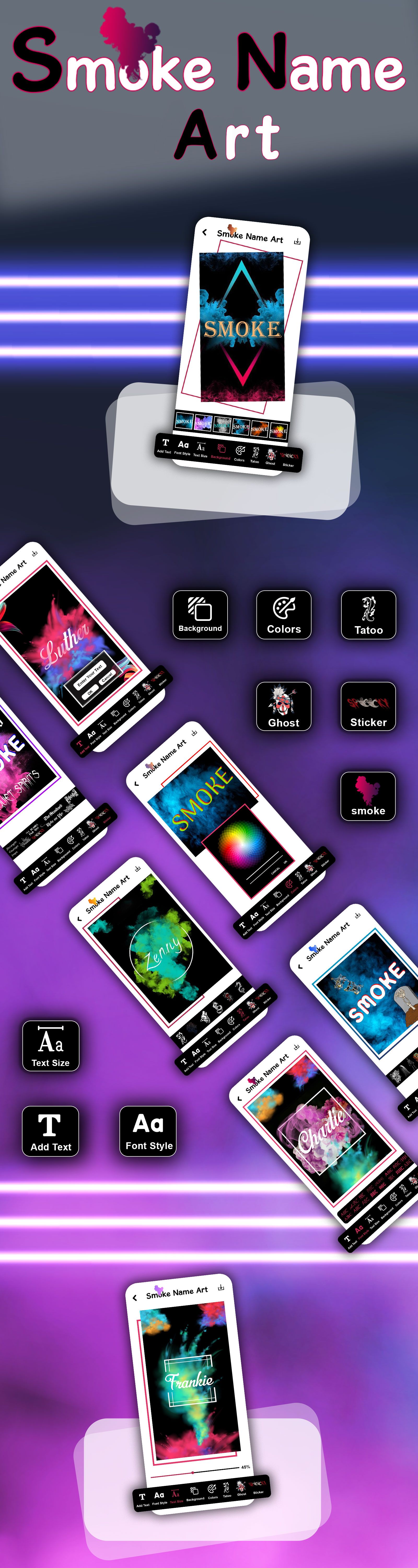 Smoke Name Art Maker - Smoke Effect - Text on Photo - - code.market