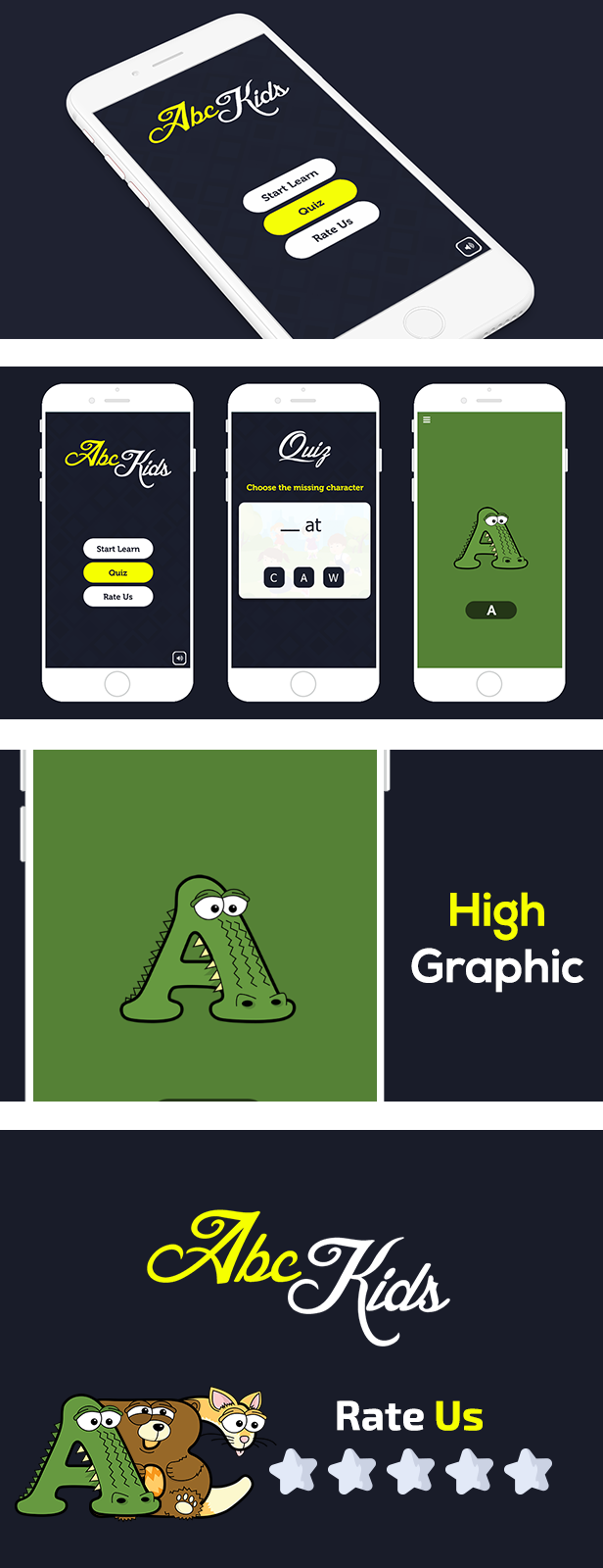 ABC KIDS WITH ADMOB - ANDROID STUDIO & ECLIPSE FILE - code.market