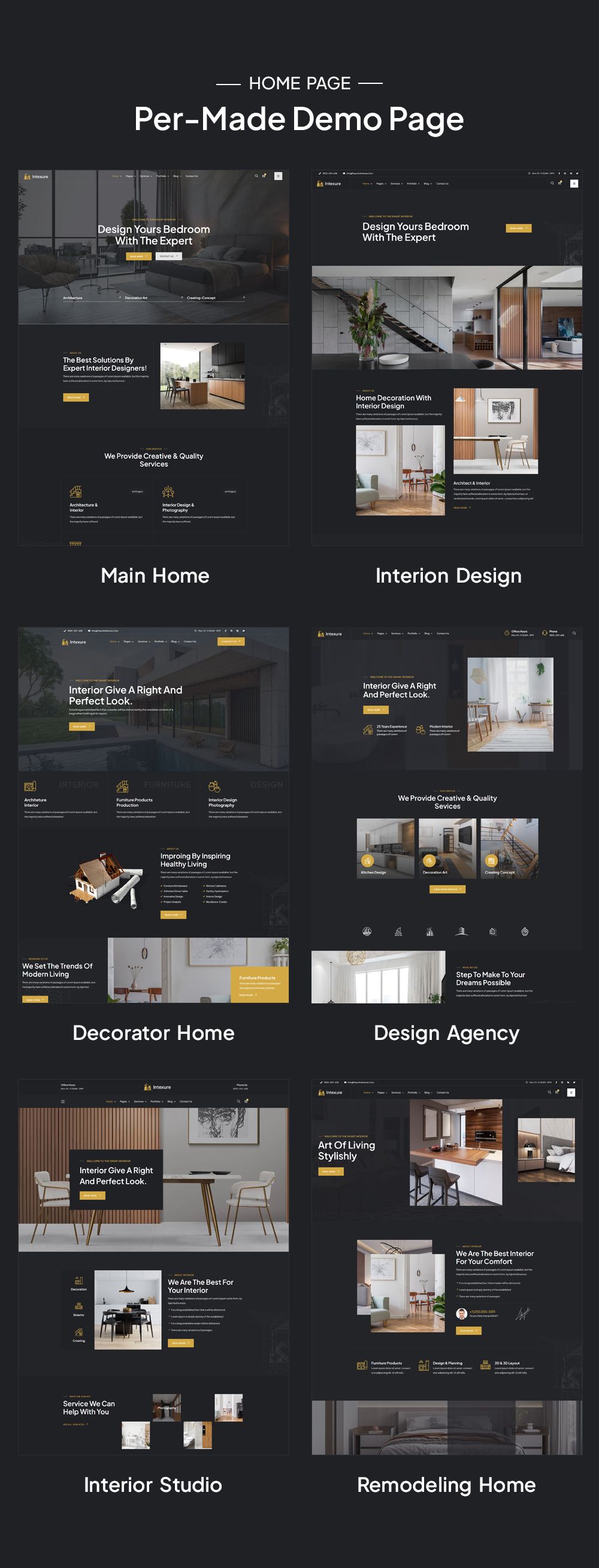 Intexure - Interior Design And Architecture WordPress Theme - code.market