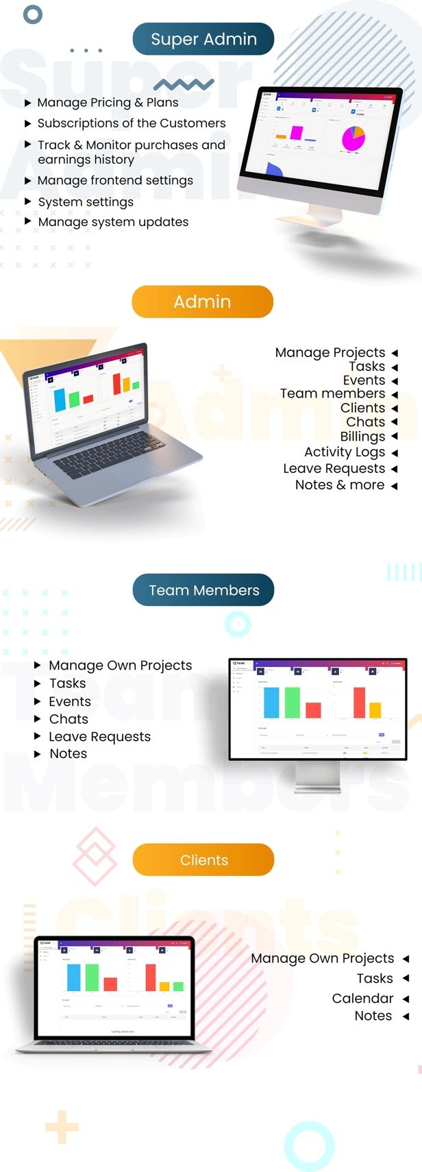 Taskhub SaaS - Project Management Tool, Finance & CRM Tool - code.market