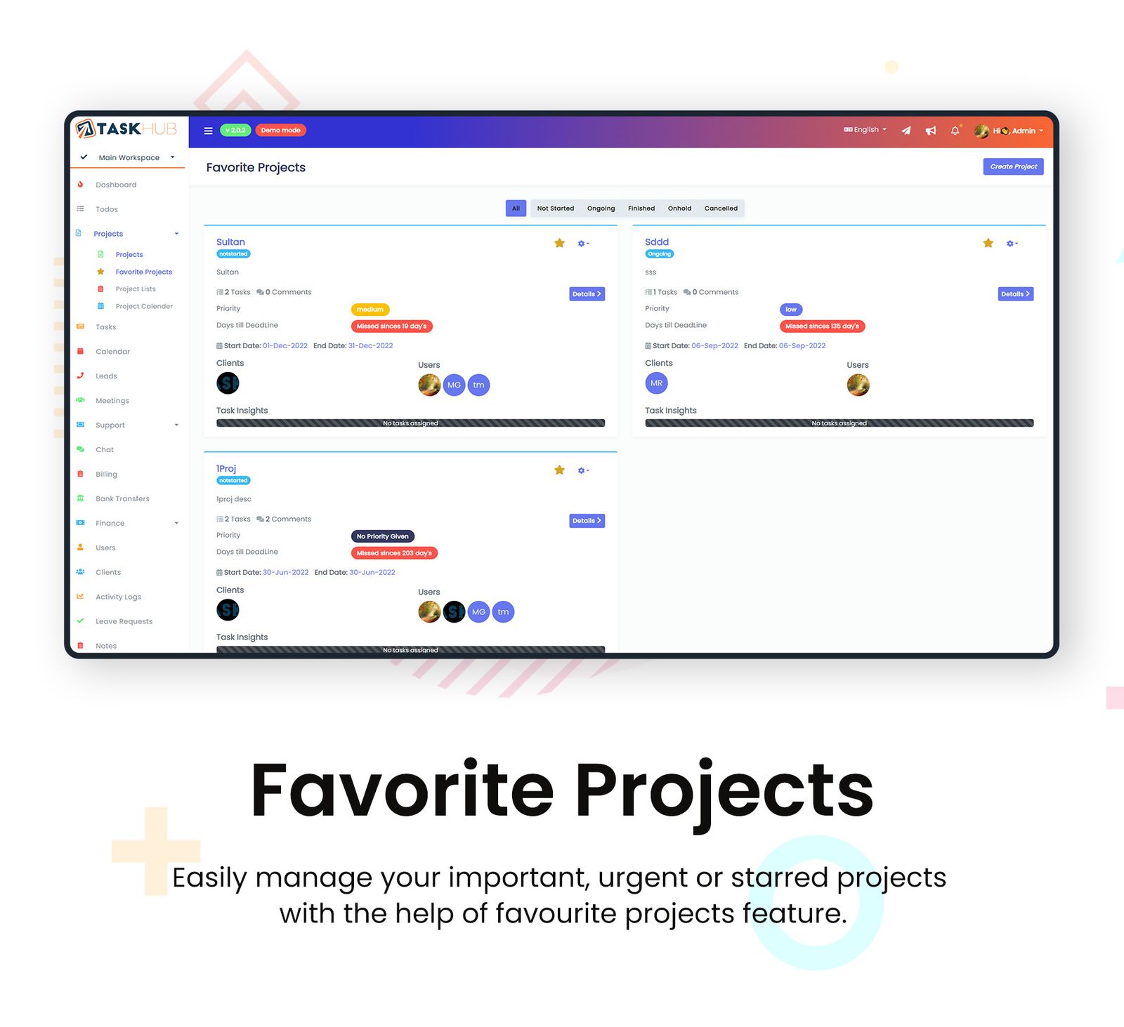 Taskhub SaaS - Project Management Tool, Finance & CRM Tool - code.market