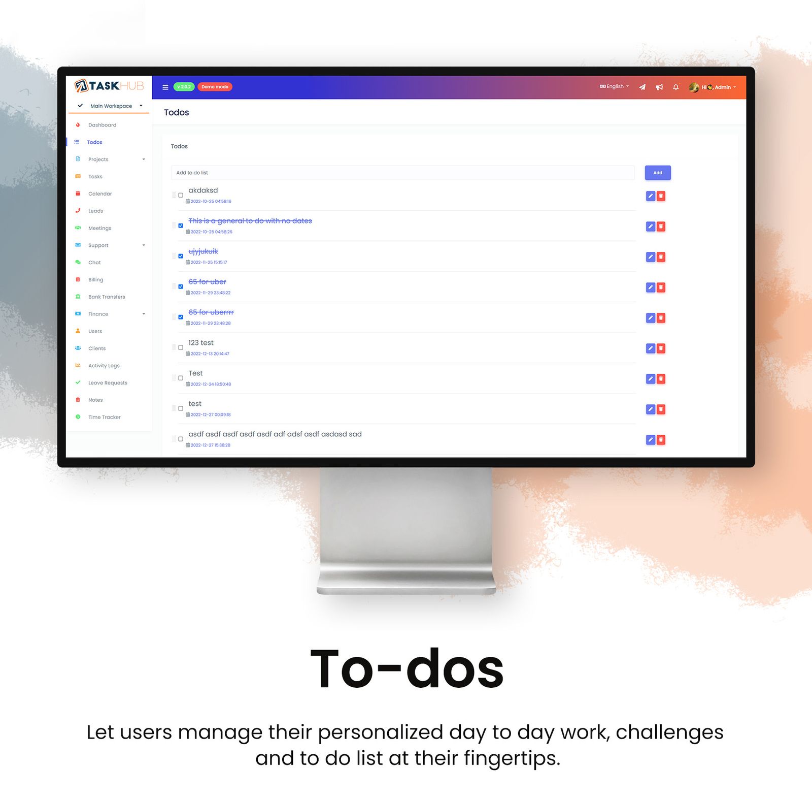 Taskhub SaaS - Project Management Tool, Finance & CRM Tool - code.market