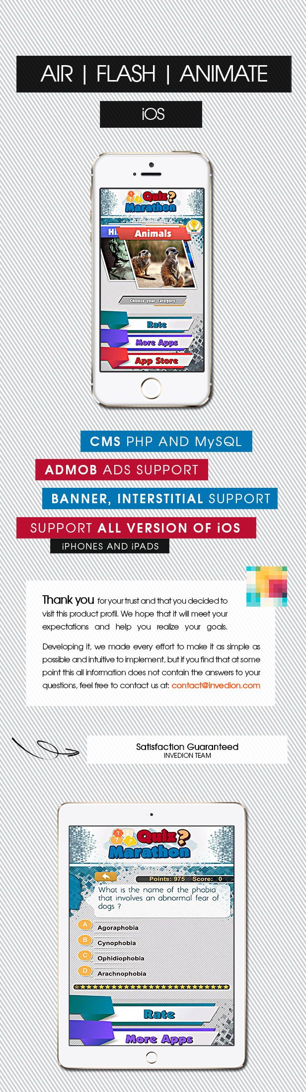 Quiz Marathon Trivia With CMS & Ads - iOS - code.market