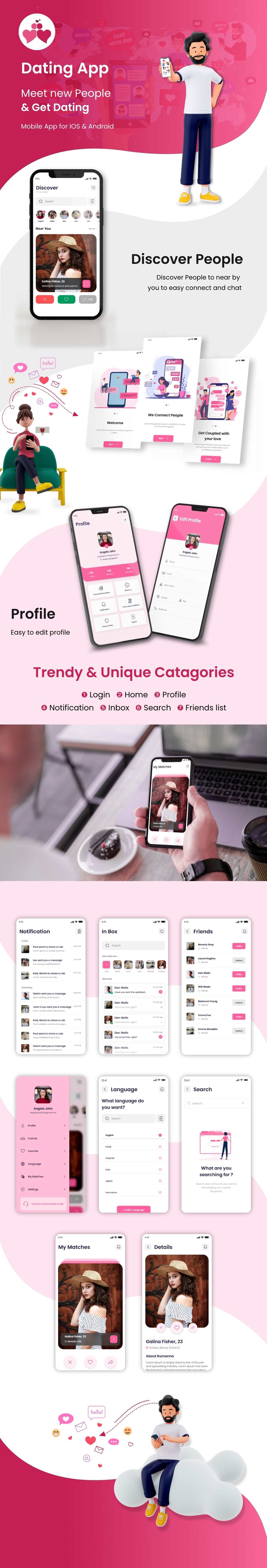 Flutter Dating app ui kit 2.10.3 supported - code.market Flutter Dating app ui kit 2.10.3 supported - code.market