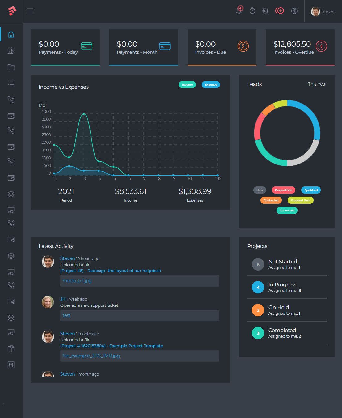 Midnight - Grow CRM Dark Theme - Addon - code.market
