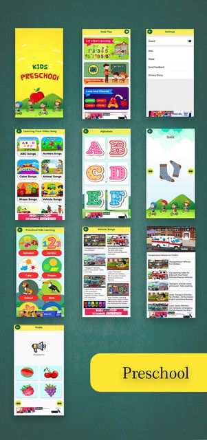 Kids Preschool Learning App With Facbook/Google - code.market