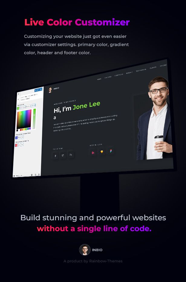 InBio - Personal Portfolio/CV WordPress Theme - code.market