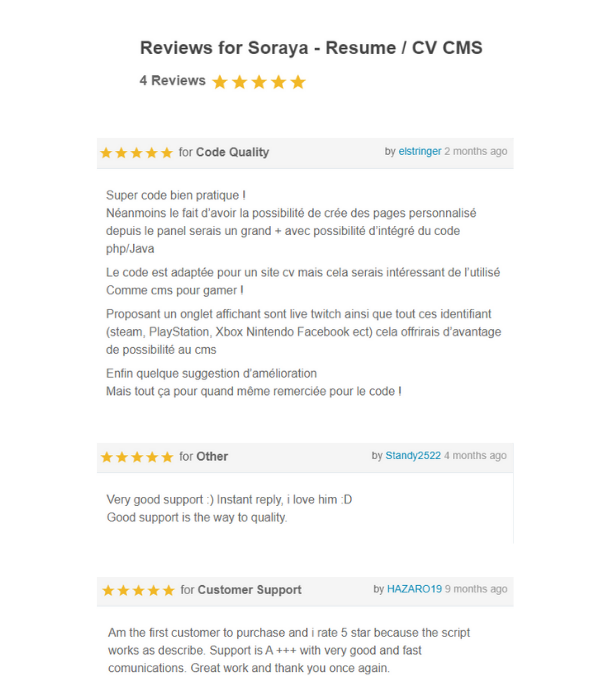 Soraya - Resume / CV CMS - code.market