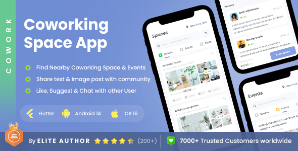 2 App Template | CoWorking Space Booking App | Office - code.market