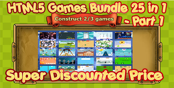 25 HTML5 GAMES BUNDLE (Construct 3 | Construct 2 | Capx) - code.market