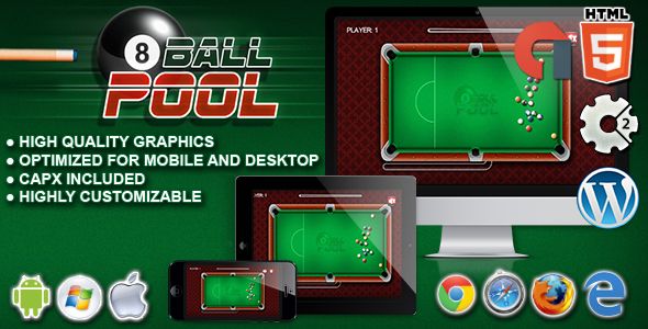 8 Ball Pool - HTML5 Construct 2 Game - code.market