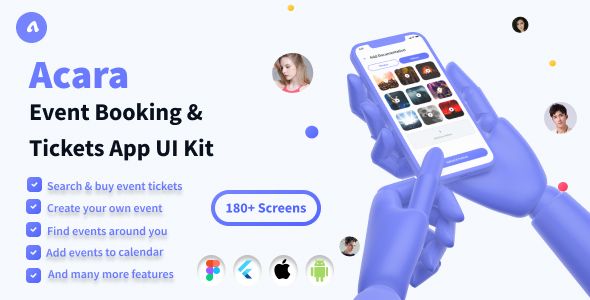 Acara - Event Booking & Tickets Flutter App Ui - code.market Acara - Event Booking & Tickets Flutter App Ui - code.market