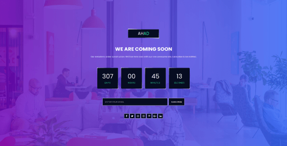 Ahad - Coming Soon Template - code.market
