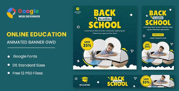Back To School Animated Banner Google Web Designer - code.market
