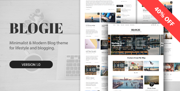 Blogie - Minimalist WordPress Blog theme - code.market