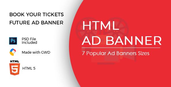 Book Your Tickets Ad Banners - code.market