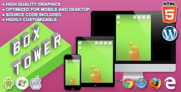 Box Tower - HTML5 Skill Game - code.market