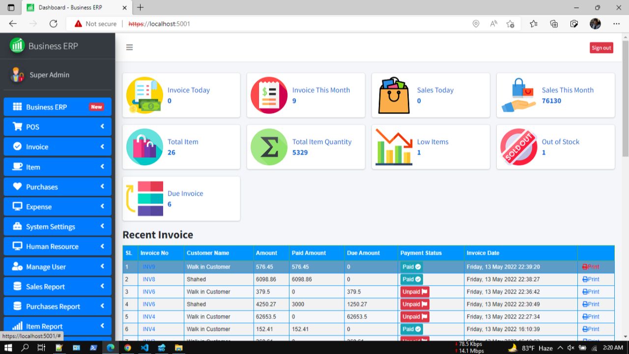 Business ERP Solution/Product/POS/Company Management - code.market