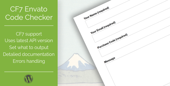 CF7 Envato Purchase Code Checker - code.market