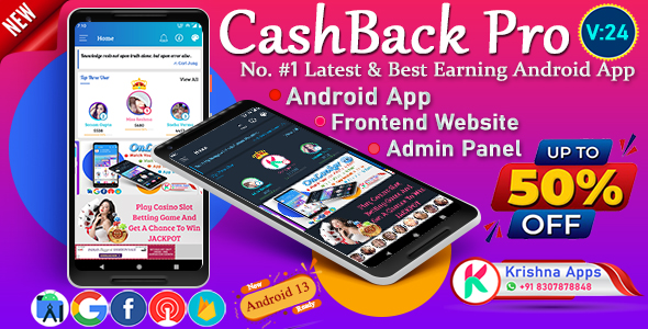 CashBack Pro Plus – The Best Earning App Code With Admin Panel - code.market