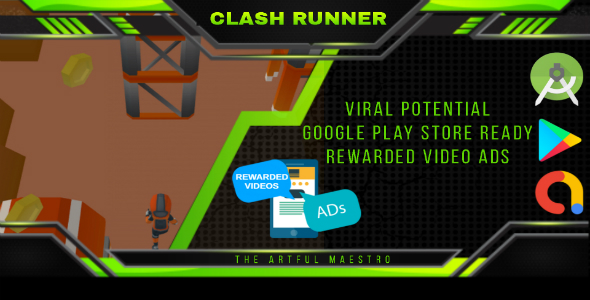 Clash Runner – Android Studio – BuildBox – AdMob Ads Reward Video - code.market
