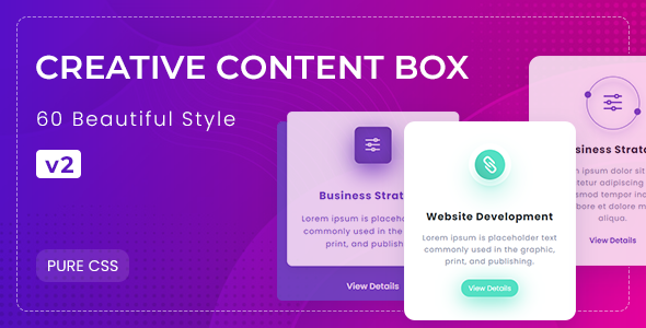 Collection set of CSS3 Content Box - code.market