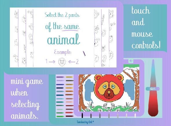 Coloring Book Select Animals | HTML5 Construct Game - code.market