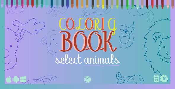 Coloring Book Select Animals | HTML5 Construct Game - code.market
