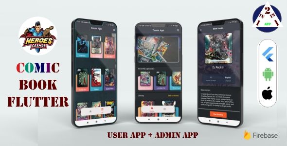 Comic-Book Flutter User App + Admin App With Firebase - code.market
