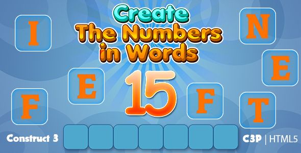 Create The Numbers in Words Kids Education Game - code.market