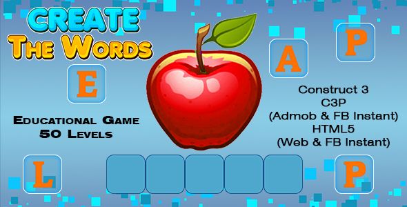 Create The Words Kids Education Game (Construct 3 | - code.market