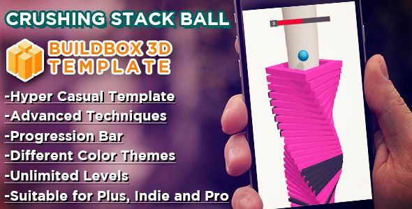 Crushing Stack Ball - Buildbox 3D Hyper Casual Template - code.market